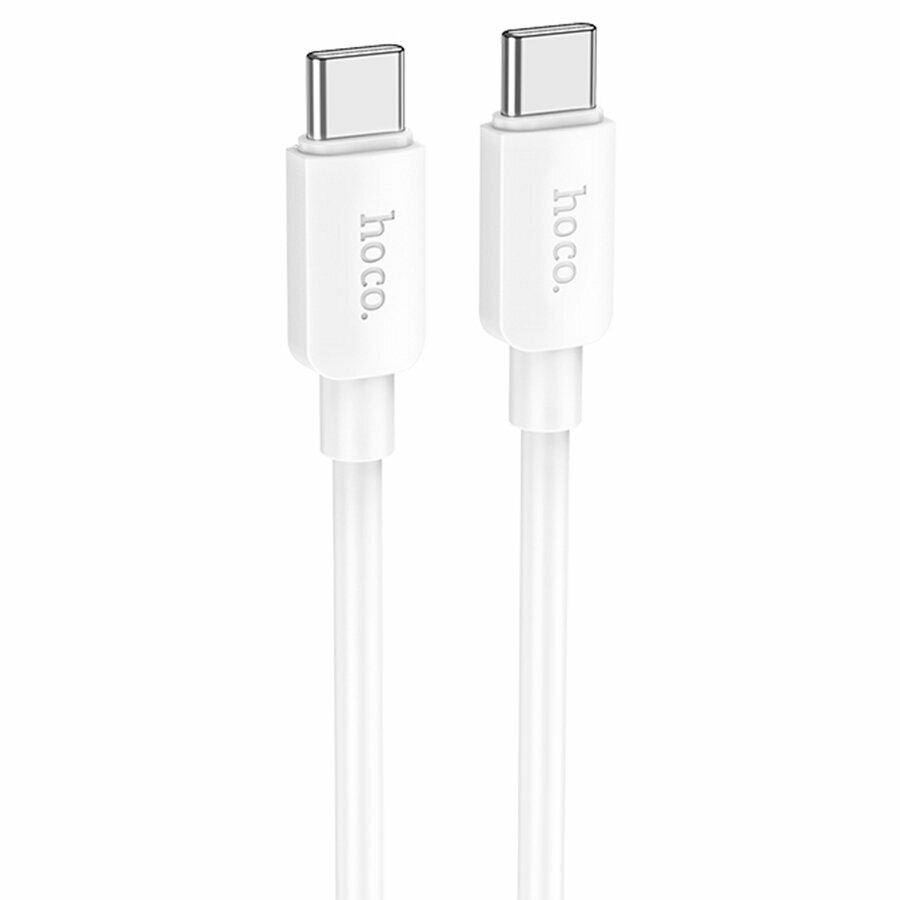 Кабель HOCO X96 Hyper PD60W USB Type-C на USB Type-C, ток до 3А, белый (1 метр)