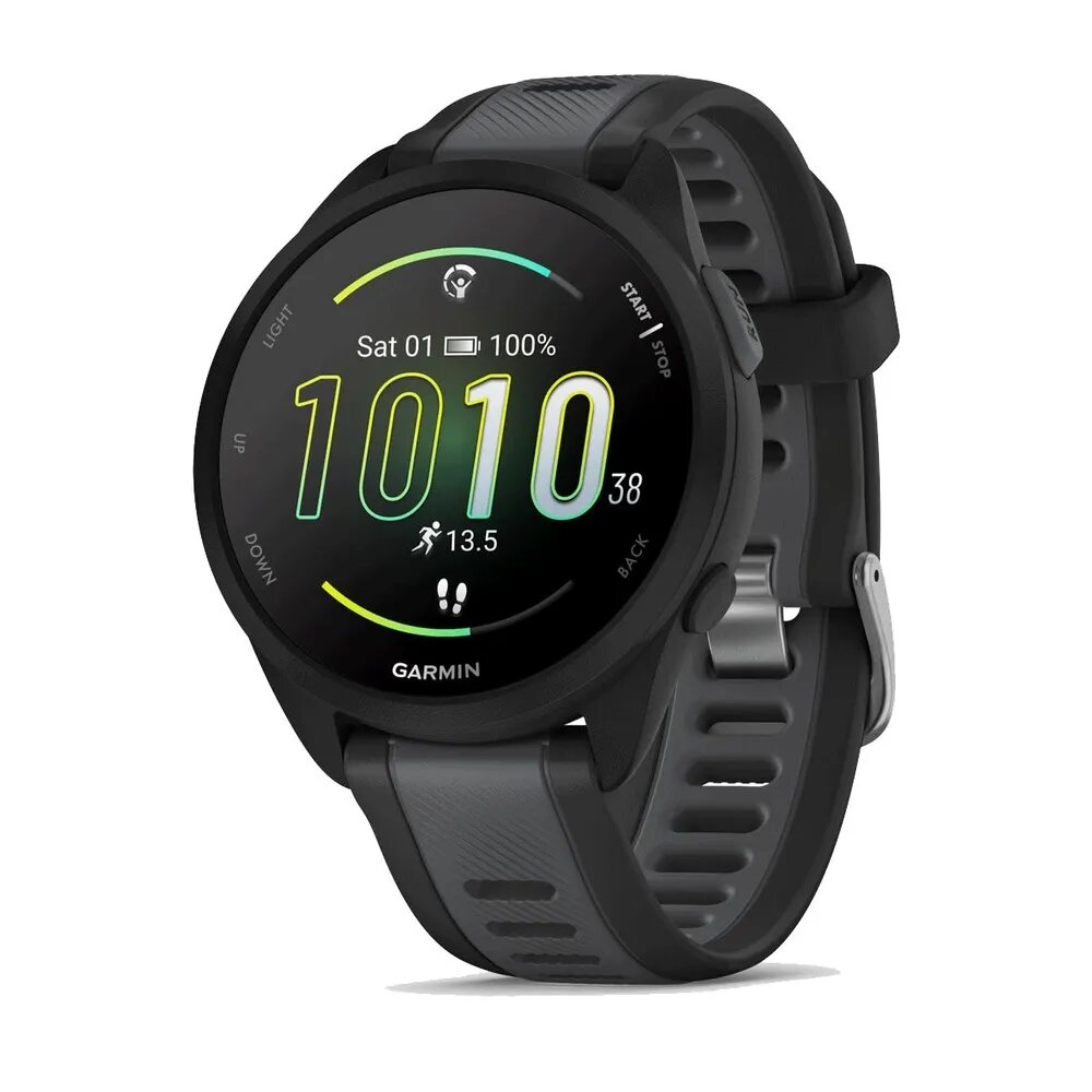 Garmin Смарт-часы Forerunner 165 Поддержка русского языка 1,2' AMOLED Экран Bluetooth ANT+, 30.4mm, черного цвета