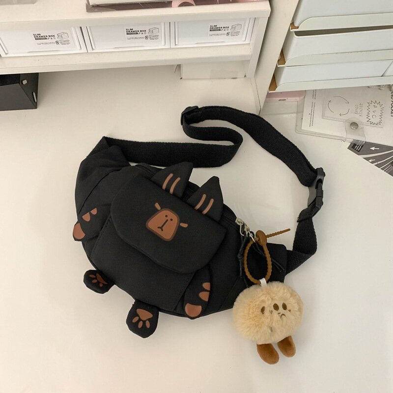 Детская сумка через плечо для девочек, милая и необычная, маленькая сумка через плечо для детей, универсальная летняя нишевая сумка на талию, стильная сумка на грудь для женщин