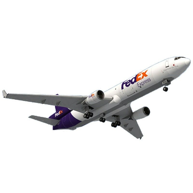 DIY 1:100 Fedex MD 11 Авиация Авиация Бумажная Модель Сборка Ручная Работа 3D Игра-головоломка Детские Игрушки Авиация Бумажная Модель Бумажная Модель Авиация Бумажная Модель (Белый)