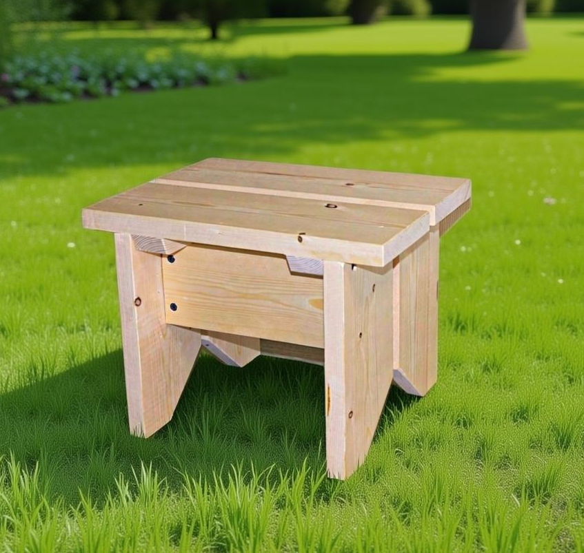 Табурет садовый/ подставка для ног из массива дерева