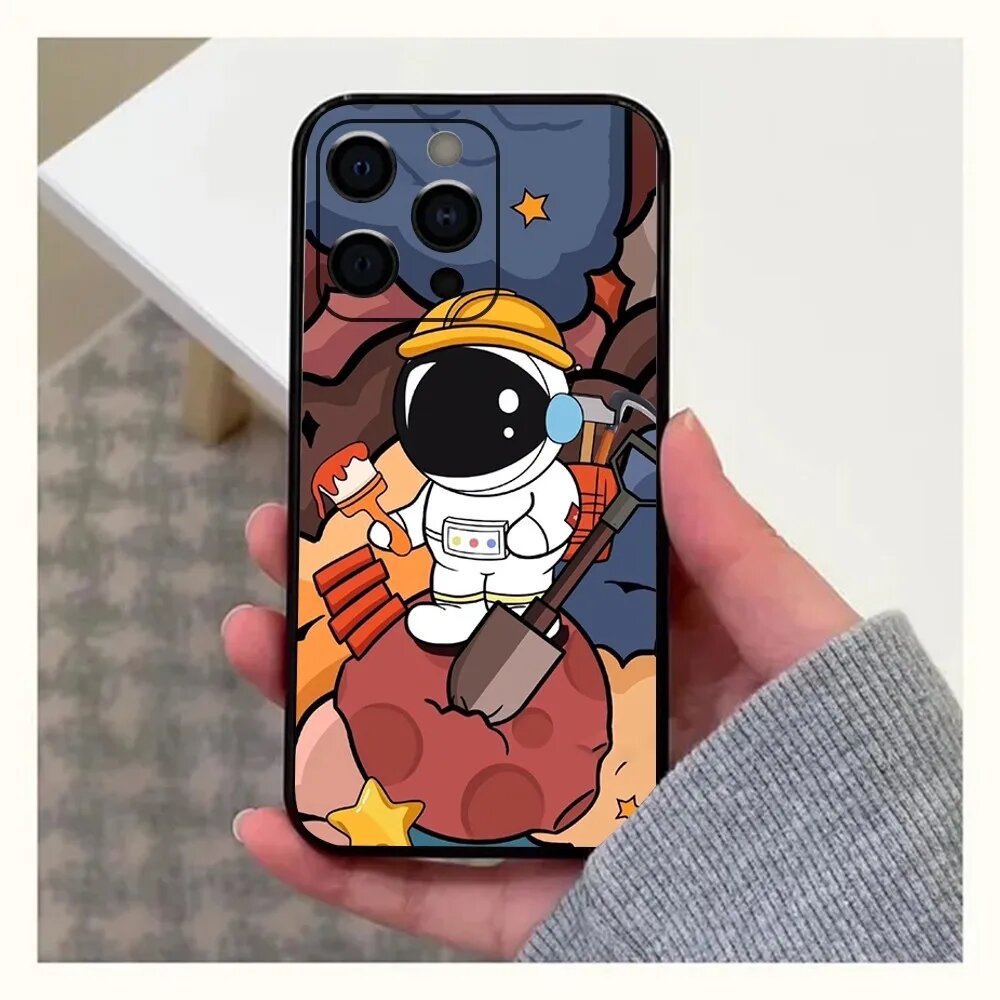 Милый детский чехол для телефона «Астронавт» для Apple iPhone 15,14,13,12,11, Pro, z8, iPhone7plus