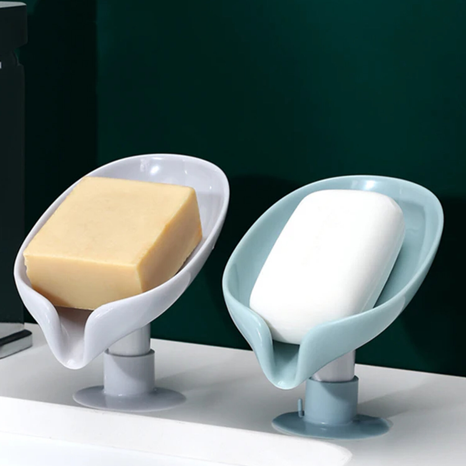 Контейнер для мыла домашнего использования, ящик для туалетного мыла, дренный лист, мыльница двойного яруса, стиральный ящик для мыла, цвет: синий, серый (по выбору), тип: длинный, короткий (по выбору), материал: ПП, 1 * Мыльница