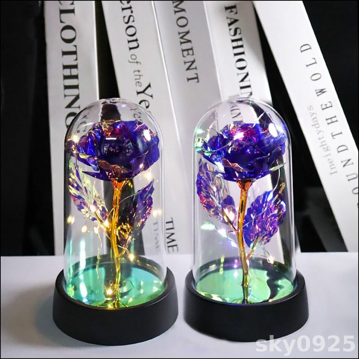 Набор Розы В Колбе С Подсветкой, Светильник Декоративный, ночник