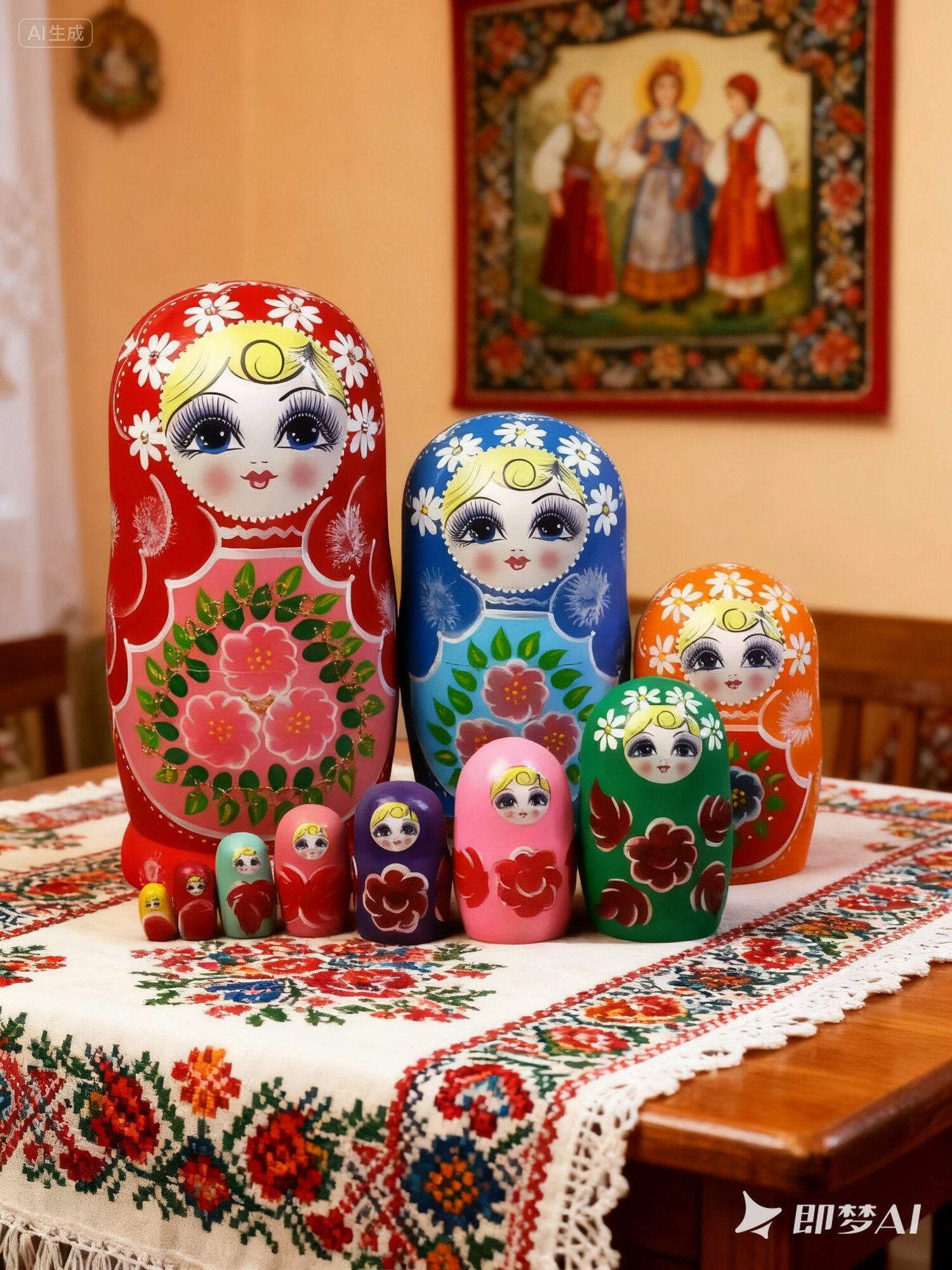 Матрешка Деревянная 10 Штук