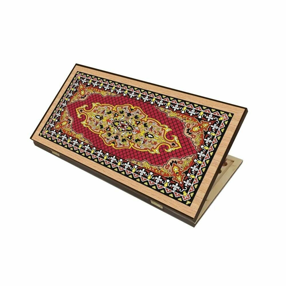 Нарды + Шашки Сирия Красные средние (Россия, дерево, 50 см), Partida 62370 Partida