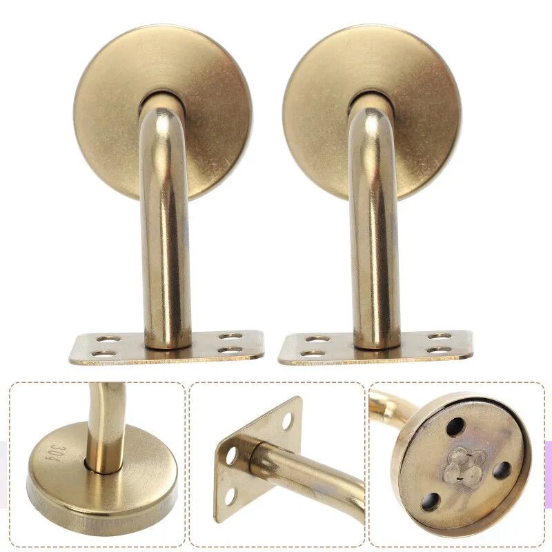 2 шт. кронштейна для перил лестницы, защелки, подвесные кронштейны, полки для хранения, прочный держатель для перил, настенное крепление