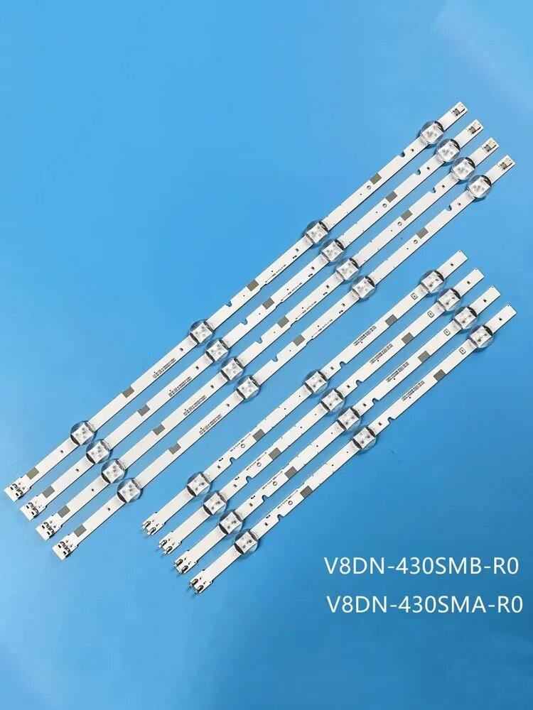 8 шт. LED подсветка для телевизоров Samsung моделей UE43N5300AU и других, длина 830 мм