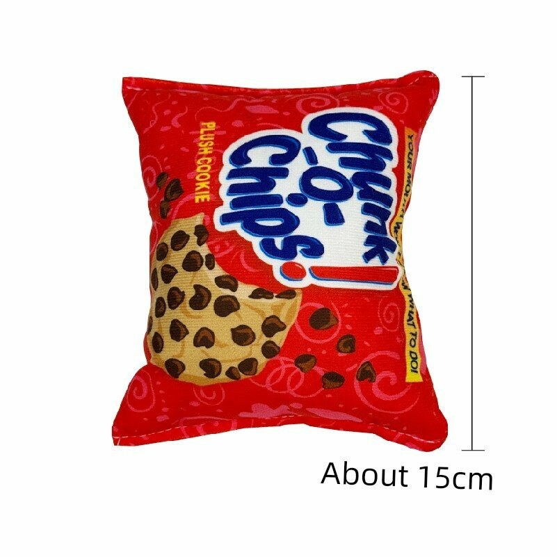 Плюшевая реалистичная игрушка-чипсы для собак, звуковая игрушка для собак средних размеров, звуковой чипсы для собак