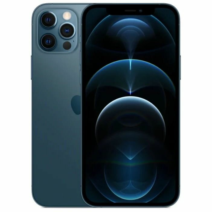 Смартфон Apple iPhone 12 Pro, 256GB, Pacific Blue (Синий), Face ID, NFC, Bluetooth 5.0, LTE