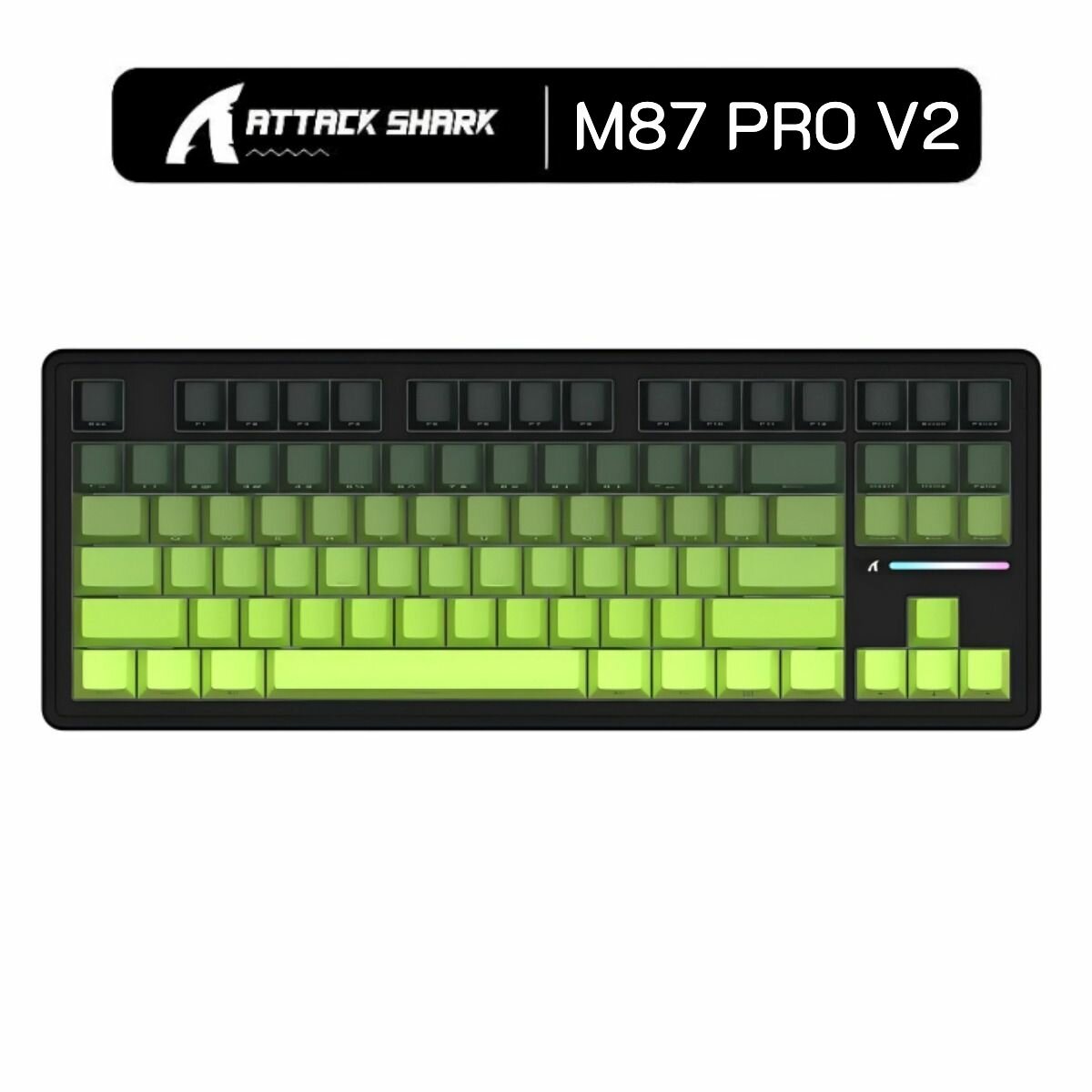 ATTACK SHARK M87 PRO V2 Механическая игровая клавиатура, беспроводная трехрежимная, настраиваемый переключатель TKL5000MAH с RGB-подсветкой и возможностью горячей замены