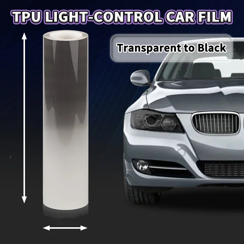Фотохромная пленка TPU, Clear to black, 30см x 1м