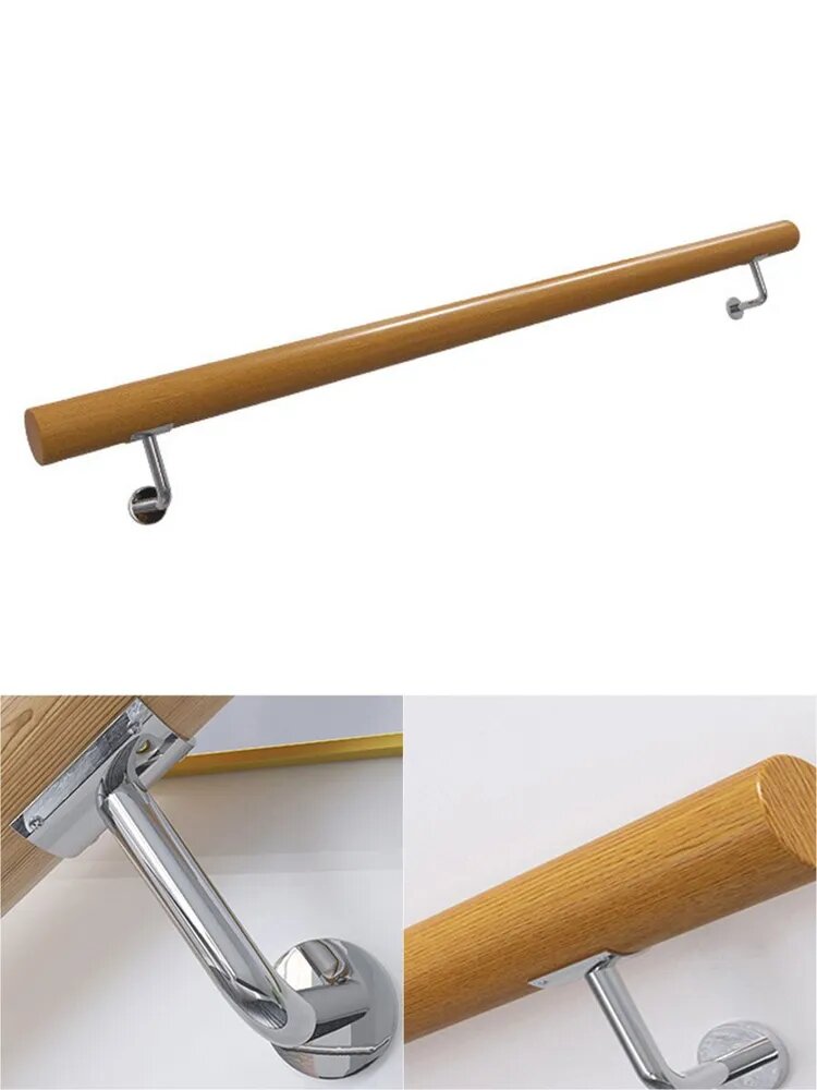 Поручень пристенный, 800mm, Цвет орех, перфорированный монтаж, мансарда