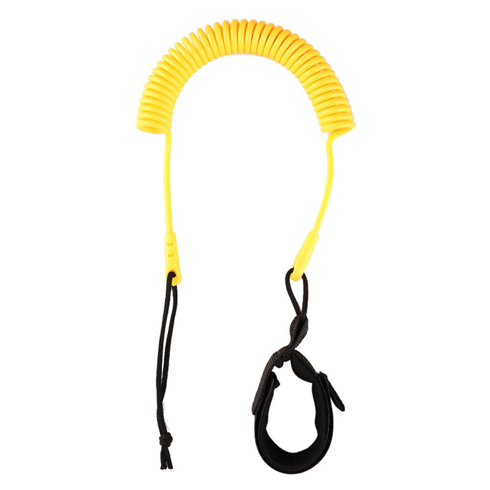 10 Feet Elastic Stand Up Paddle Board Leash Paddle Board Leash, Material: TPU, Color: Black / Blue / Orange / Yellow, Retracted Length: 80cm / 2.6ft, Stretched Length: Approx. 300cm / 10ft, Weight: 0.11kg / 3.9oz, Package List: 1 * Paddleboard
