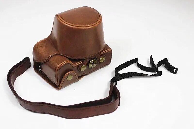 Защитный чехол-сумка-футляр для фотоаппарата Sony A7C противоударный усиленный легкий из импортной эко-кожи