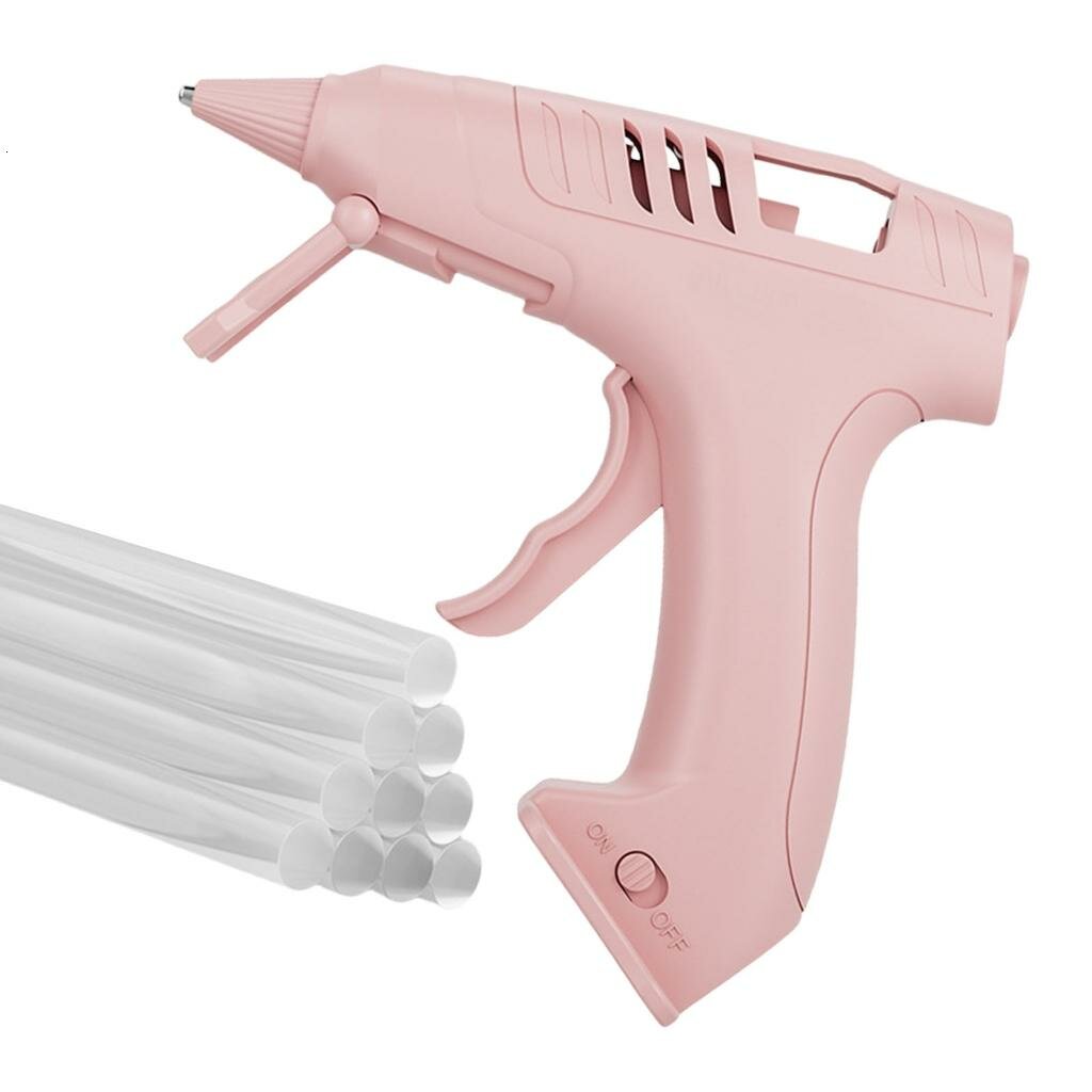 Беспроводной термопистолет с аккумулятором 2000 мА·ч, розовый