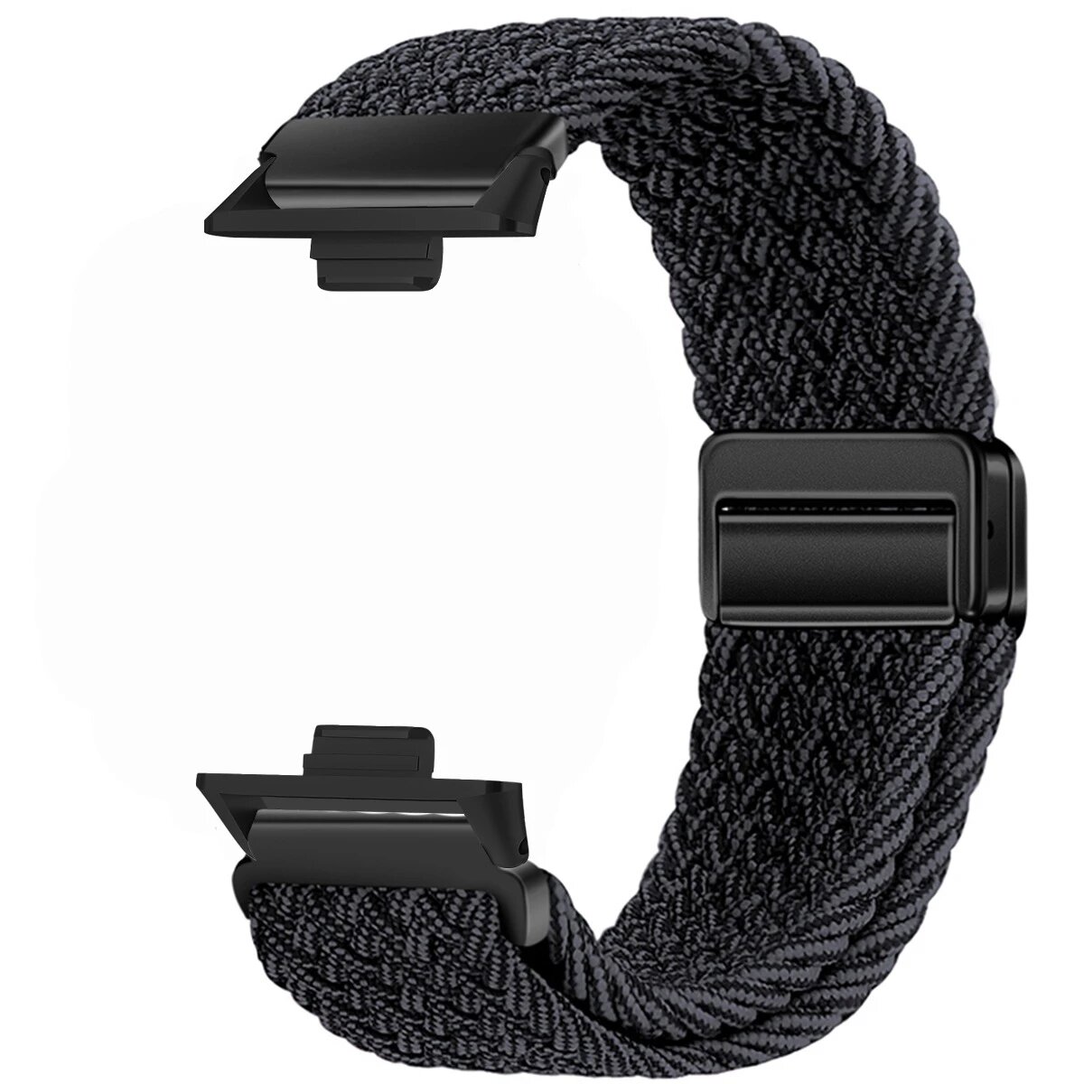 Магнитный ремешок для Xiaomi Redmi Watch 4/5, регулируемый плетеный Черный, For Miband 9 pro, BGraB