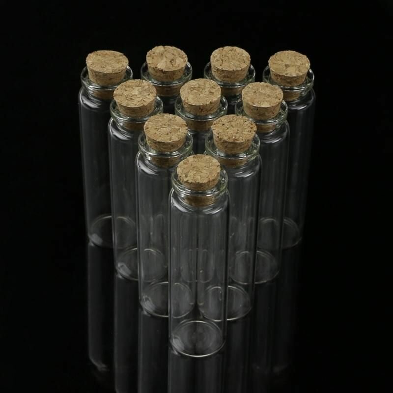 10 шт. мини стеклянные флаконы с пробкой 20 мл