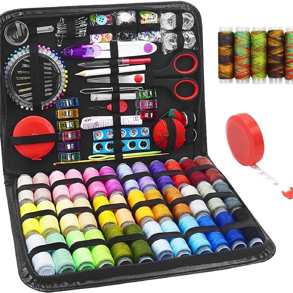 Набор для шитья из 229 предметов, набор для шитья для взрослых (случайный цвет)
