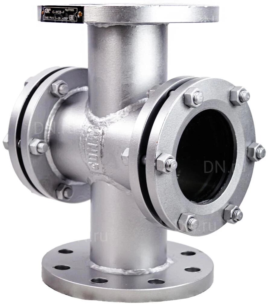 Стекло смотровое DN.ru IG-WCB-F Ду80 Ру16, углеродистая сталь, фланцевое
