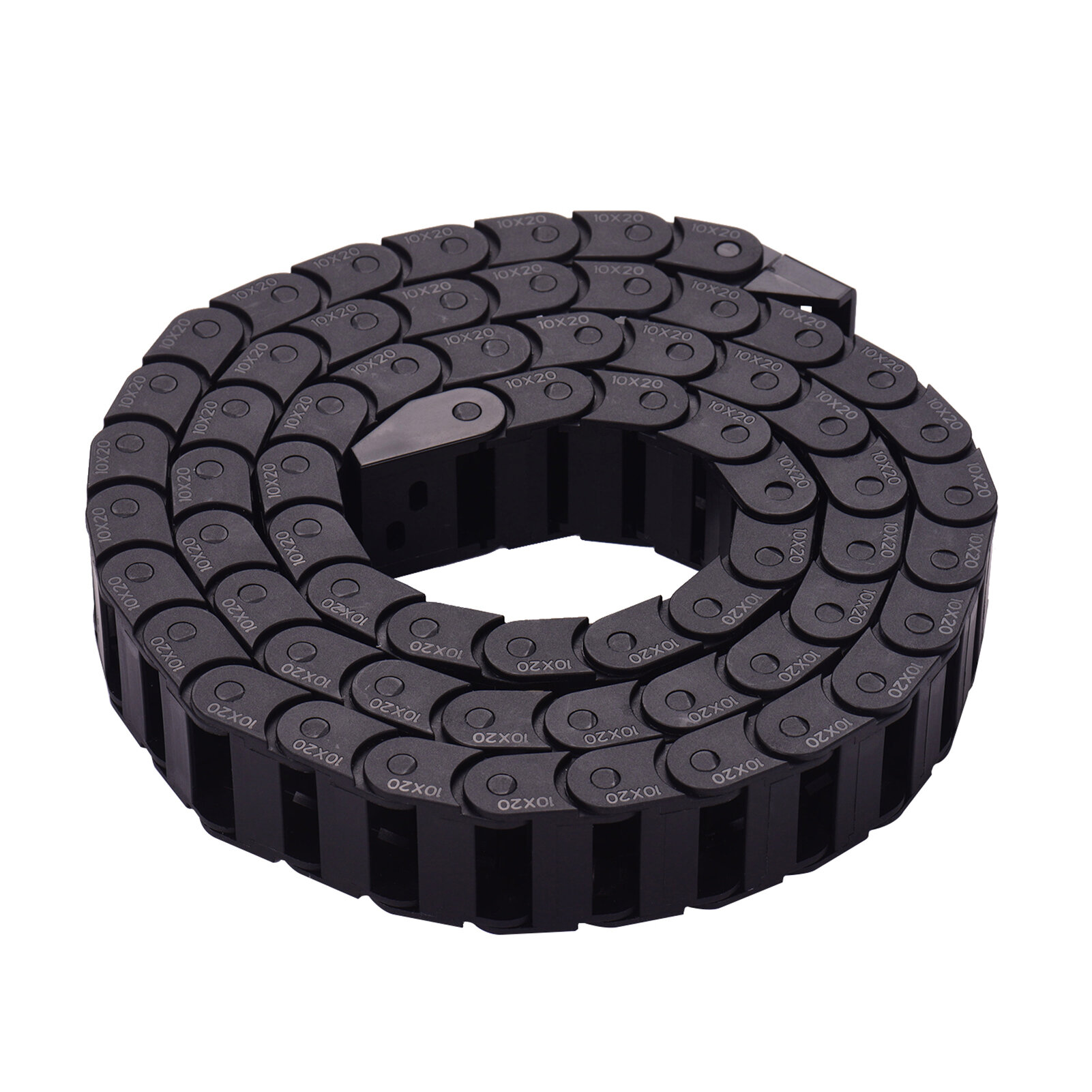 Тяговая цепь кабельная для передачи 10*20 мм внутренний размер 1м/3.3футов длина для 3D принтера станка CNC черного цвета пластик 131г вес 23.5*16*2.5см размер упаковки 135г вес упаковки 1 шт