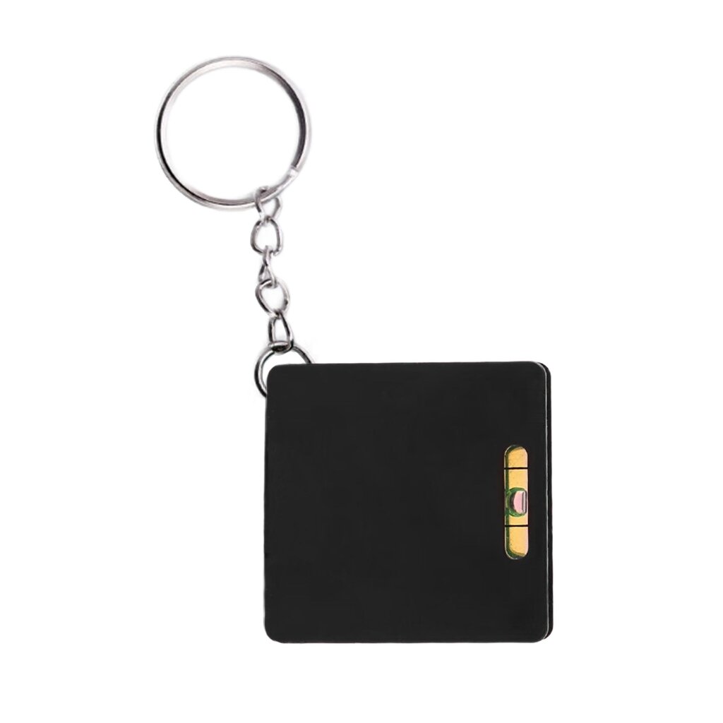 Мини-стальная рулетка Со встроенным пузырьковым уровнем Длиной 1 метр, удобная конструкция брелков для ключей, Механизм автоматического втягивания