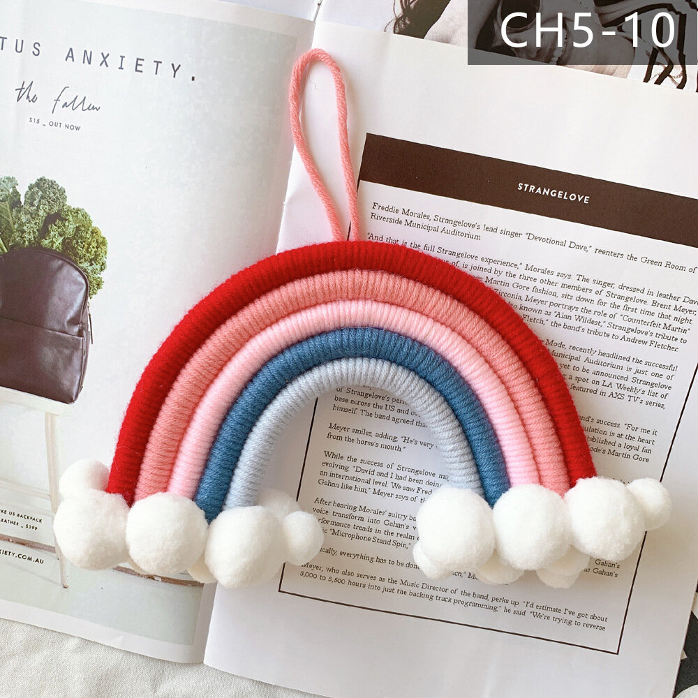 Ins украшения в скандинавском стиле украшение дома украшение для детской комнаты кулон тканые облака Радуга подвесные