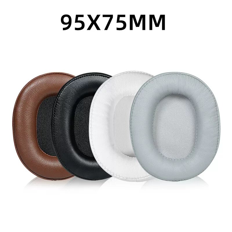 Овальный чехол для наушников, наушники на голову, кожаный чехол, чехол из губки, хлопковый чехол для ушей, гарнитура,