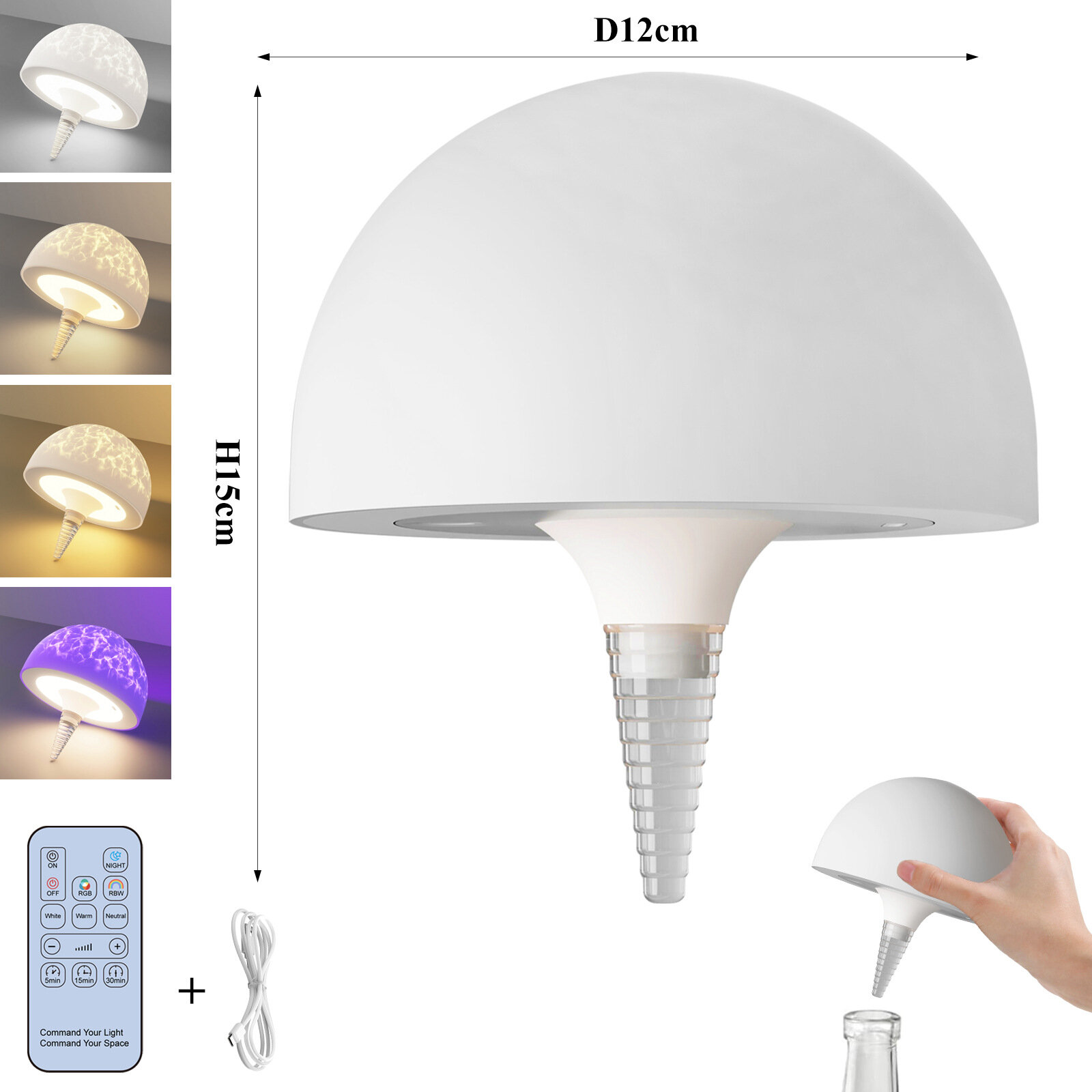 Кросс-бордерный хит продаж, интернет-знаменитость, прикроватная лампа, настольная лампа с пультом управления, лампа в виде бутылки вина, настольная креативная декоративная атмосферная ночная лампа