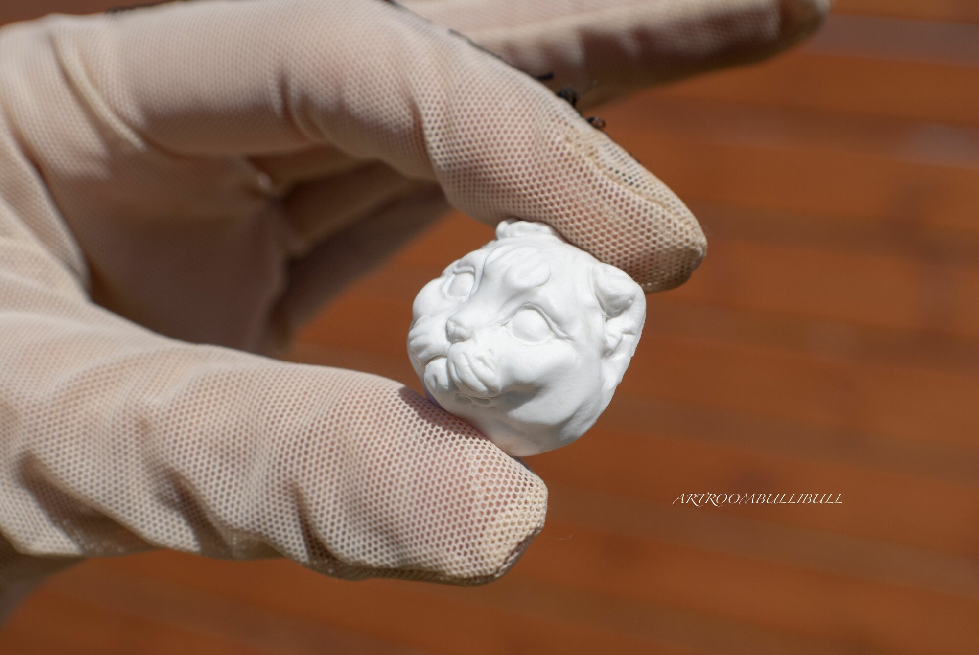 Авторский силиконовый молд Шотландская кошка (микро) — форма для эпоксидной смолы, гипса, мыла, полимерной глины