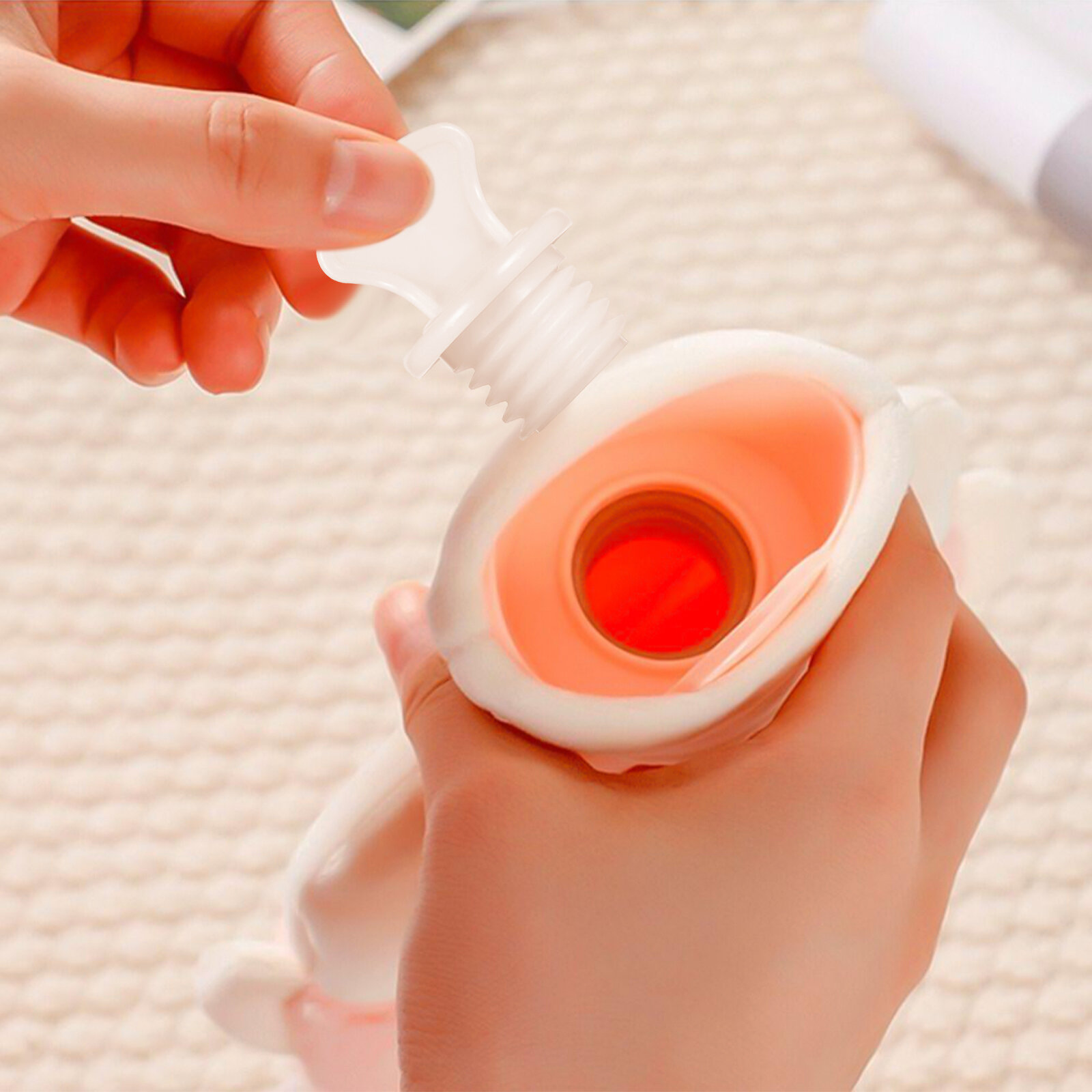 Резиновый белый стопор для грелки, герметичная крышка для домашнего использования, комплект 2 шт