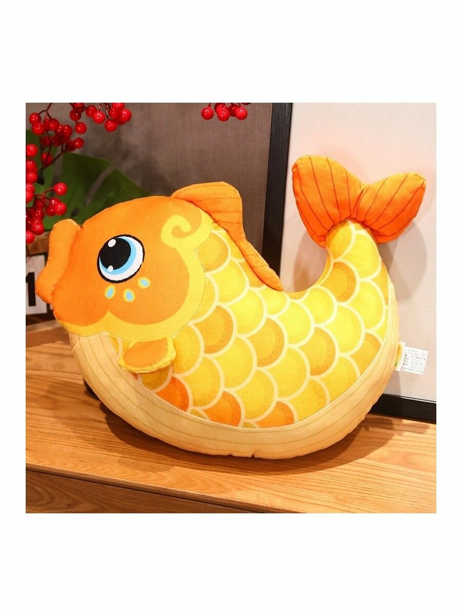 Мягкая игрушка adorable koi fish large, красный, желтый, 50 см