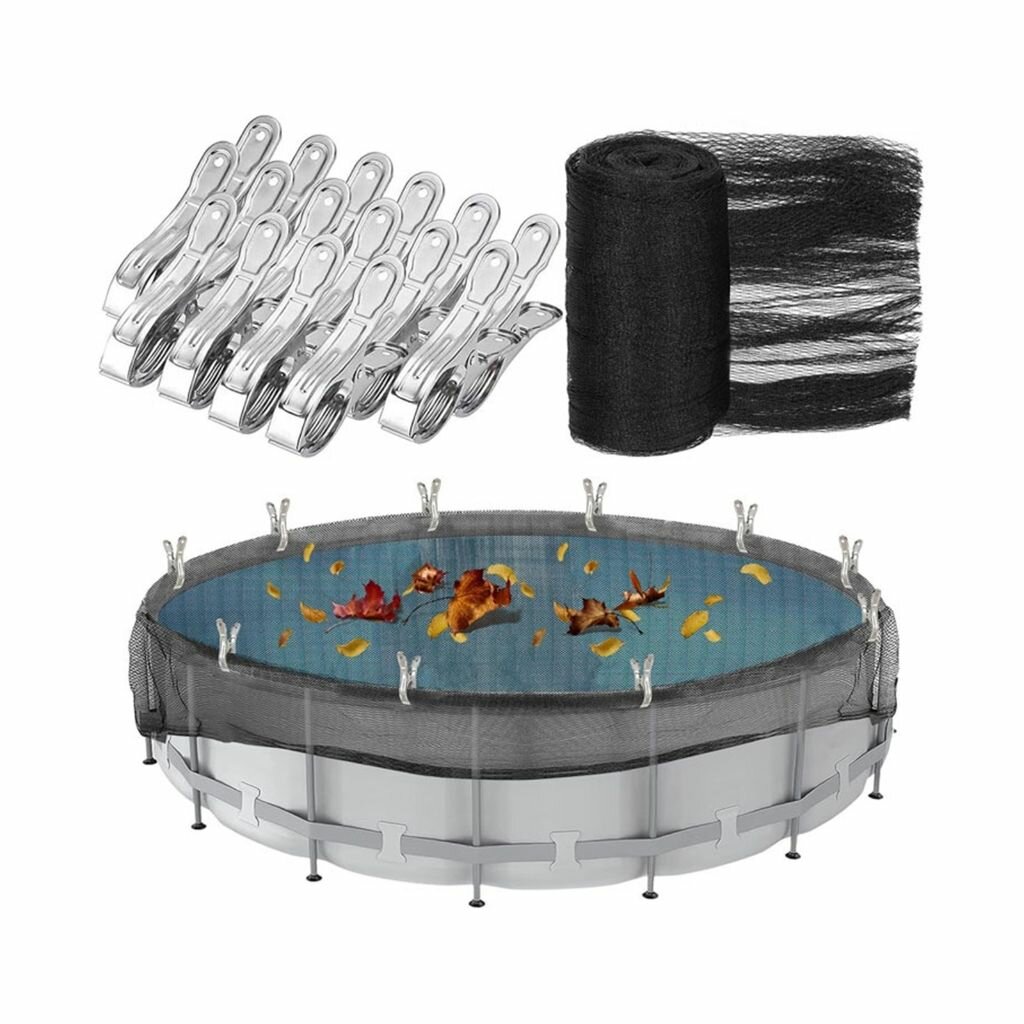 Надземное покрытие бассейна с 12 зажимами-5 м x 5 м