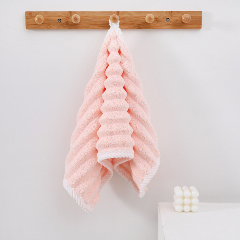 Конфеты большие бархатные полотенца утолщенные коралловые бархатные полотенца для лица Большая полосатая утолщенная