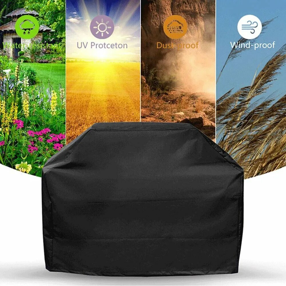 Чехол для гриля барбекю, пыленепроницаемый, непромокаемый и солнцезащитный, эффективная защита, прост в хранении