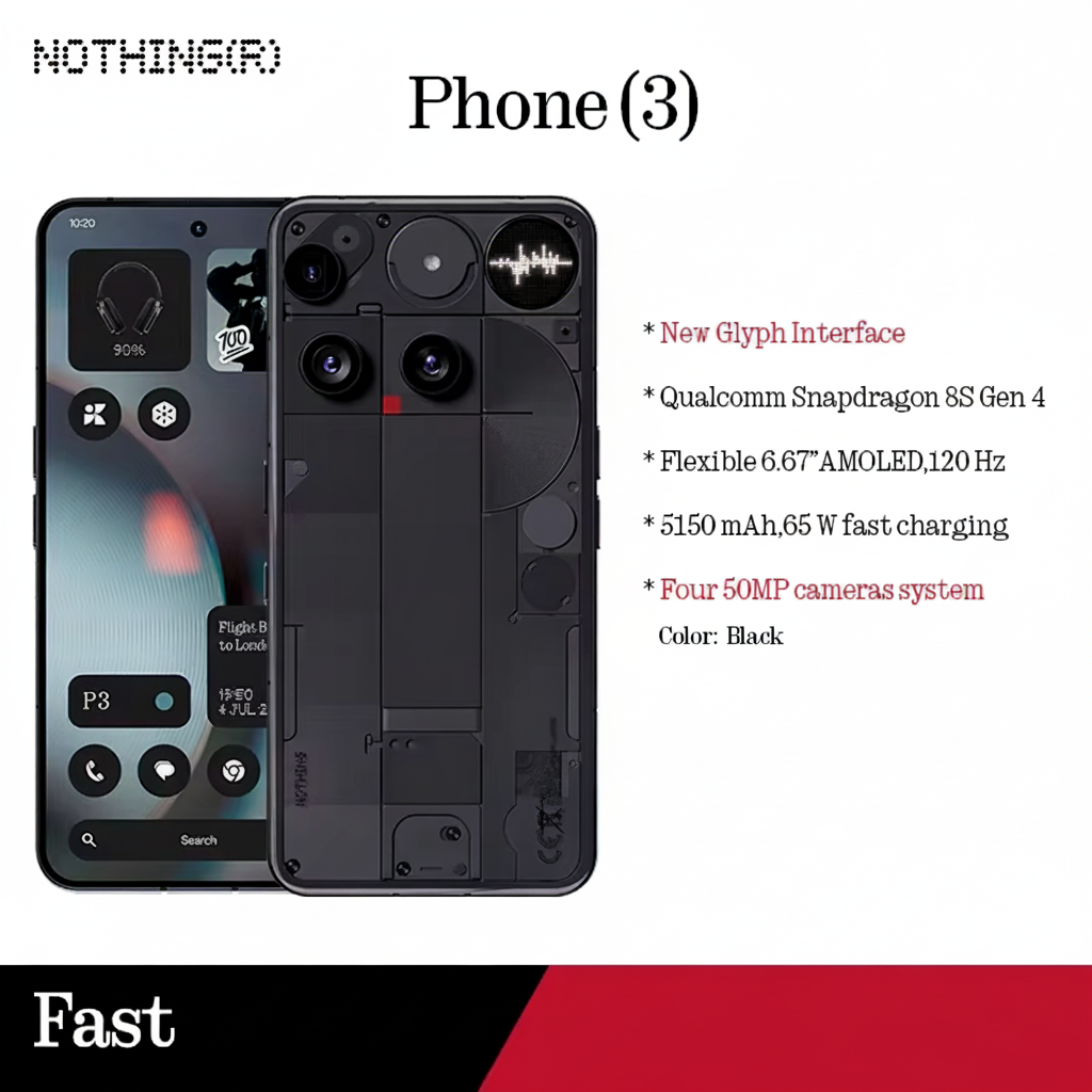 Смартфон NOTHING Phone (3), 12/256ГБ, global