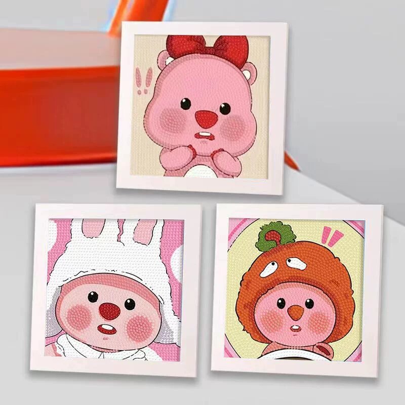 Сучкообразный маленький боб алмазная живопись мультфильм «сделай сам» ручная работа развивающая паста живопись детская