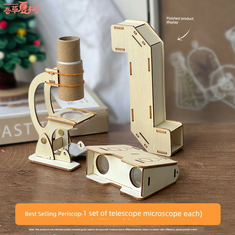 Наборы для сборки перископа, телескопа и микроскопа DIY для детей - по 1 комплекту, научные эксперименты