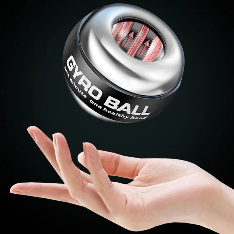 Гироскопический кистевой эспандер GYRO BALL для тренировки рук и запястий, черный — фото 1