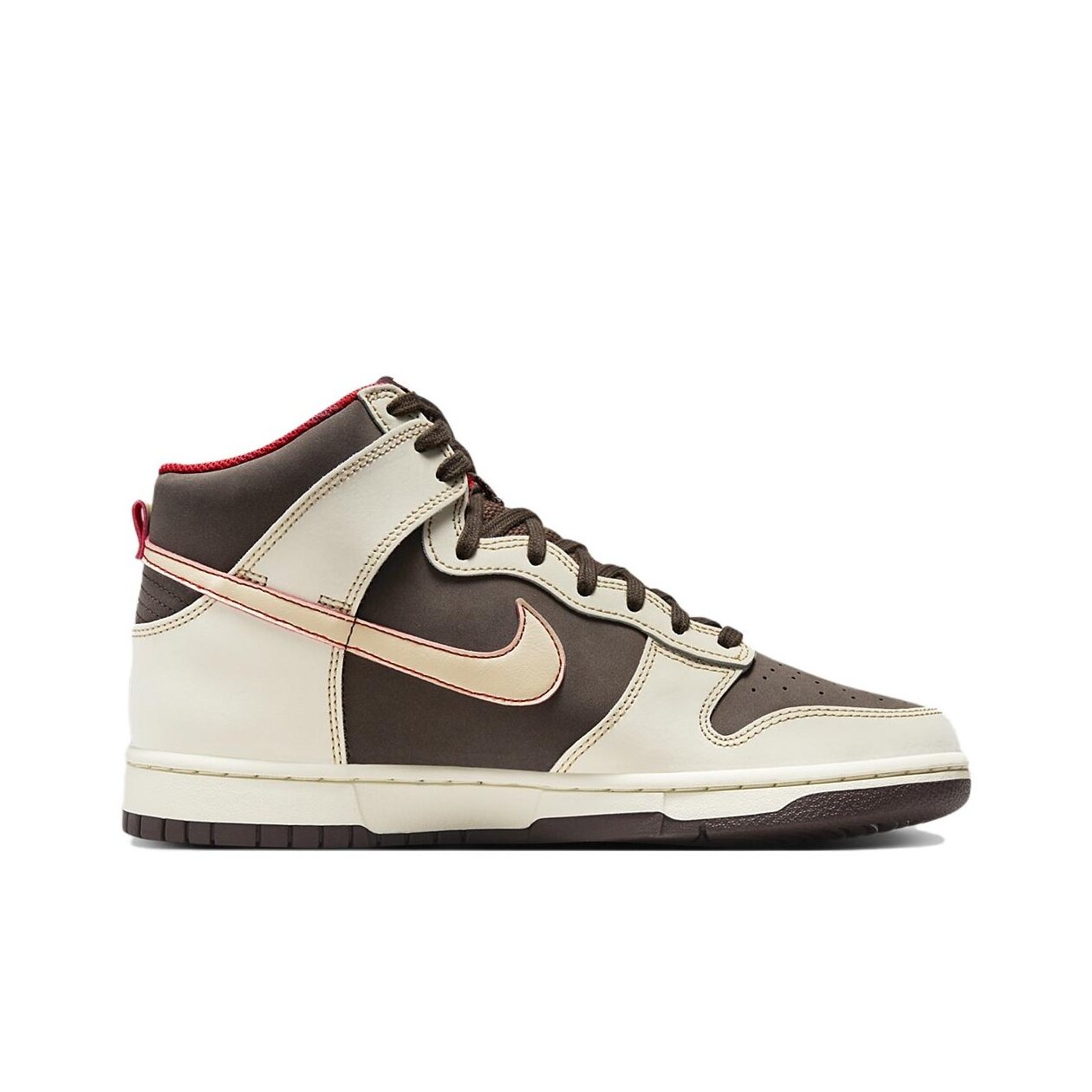 Кроссовки NIKE Dunk High, размер EU 42.5 стопа (27CM), бежево-коричневый — фото 1