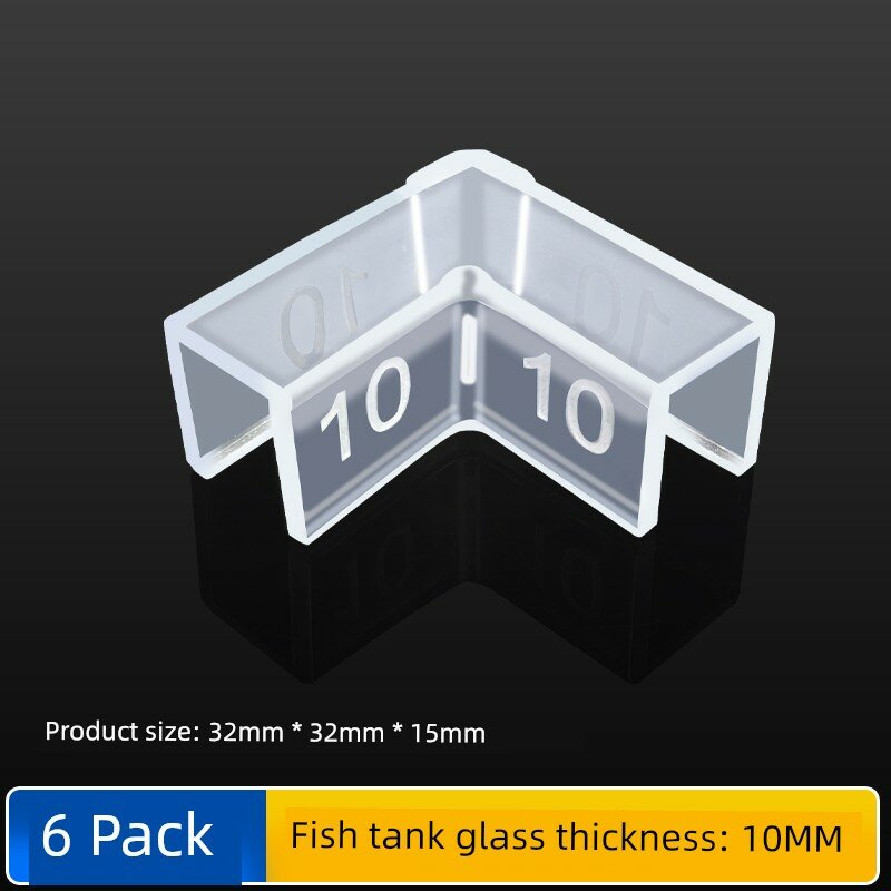 Прозрачные треугольные угловые накладки для аквариумного стекла, безопасные для детей, толщина 10 мм, комплект из 6 шт