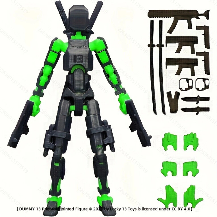 Кукла Lucky 13 с многосуставным механизмом, подвижная, 3D-печатная игрушка, 3-го поколения, DIY