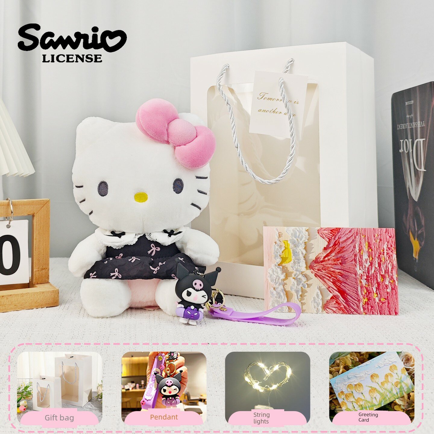 Оригинальная плюшевая кукла Sanrio Hello Kitty, милая мягкая игрушка-подушка, мультяшная игрушка-кошка KT для девочек №