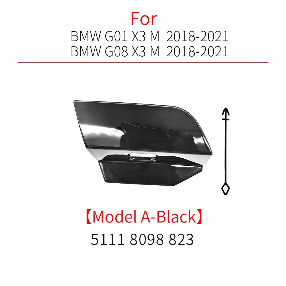Для BMW G01 G02 M спортивный передний бампер Буксировочный Крюк Крышка аксессуар черный для BMW X3 M X4 M серии 2018-2024 51118064606