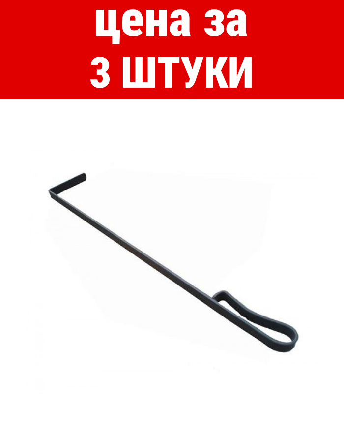 Комплект 3 шт, крючок вешалка 2-Х рожк KL-59 бронза