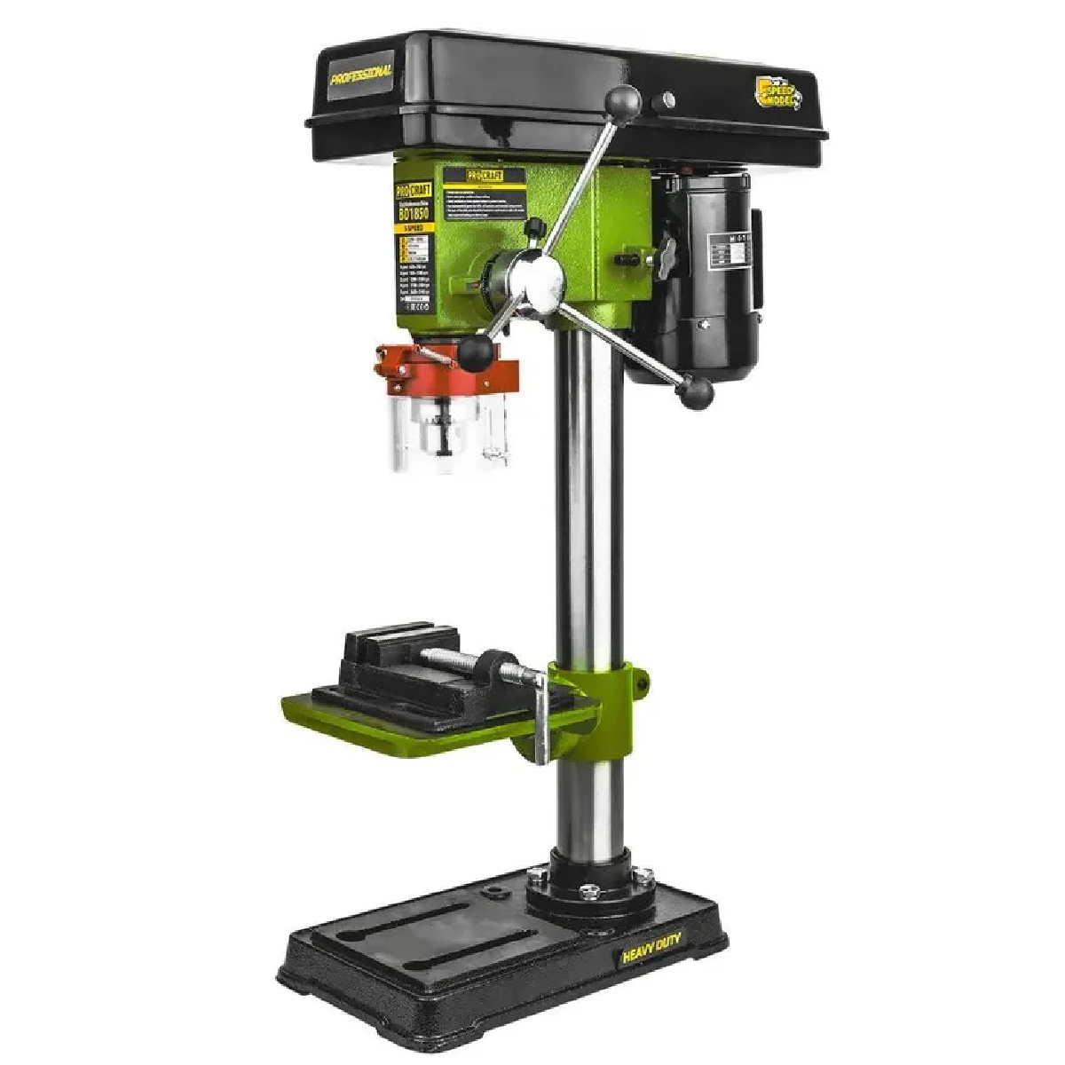 Станок сверлильный Procraft BD1850, мощность 450Вт, черный/зеленый