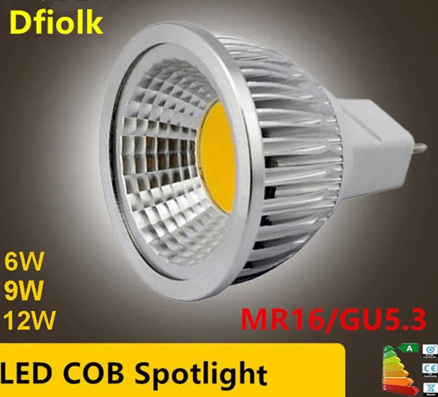 Светодиодная лампа Nieuwe GU5.3 COB 6/9/12 Вт