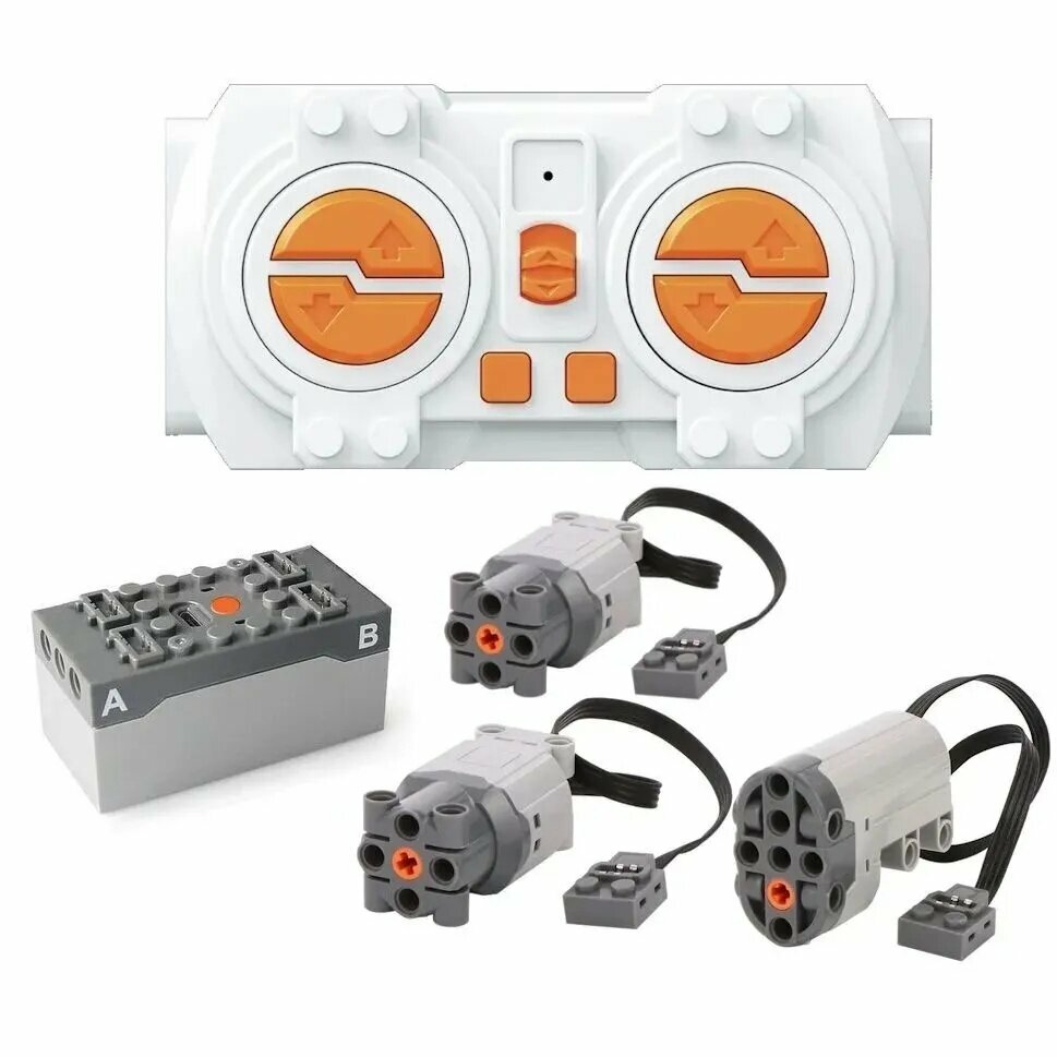 Запчасти для радиоуправляемой игрушки конструктора, набор электрики, моторчики, модули, пульт управления