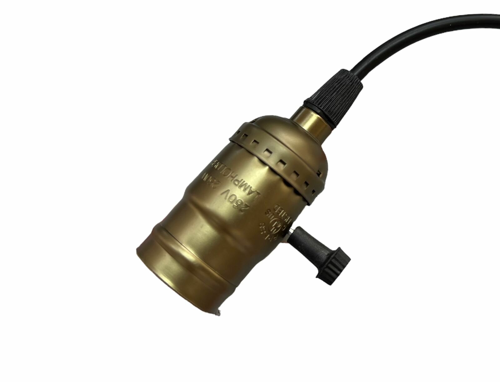 Патрон E27 с выключателем стиль ретро, бронза