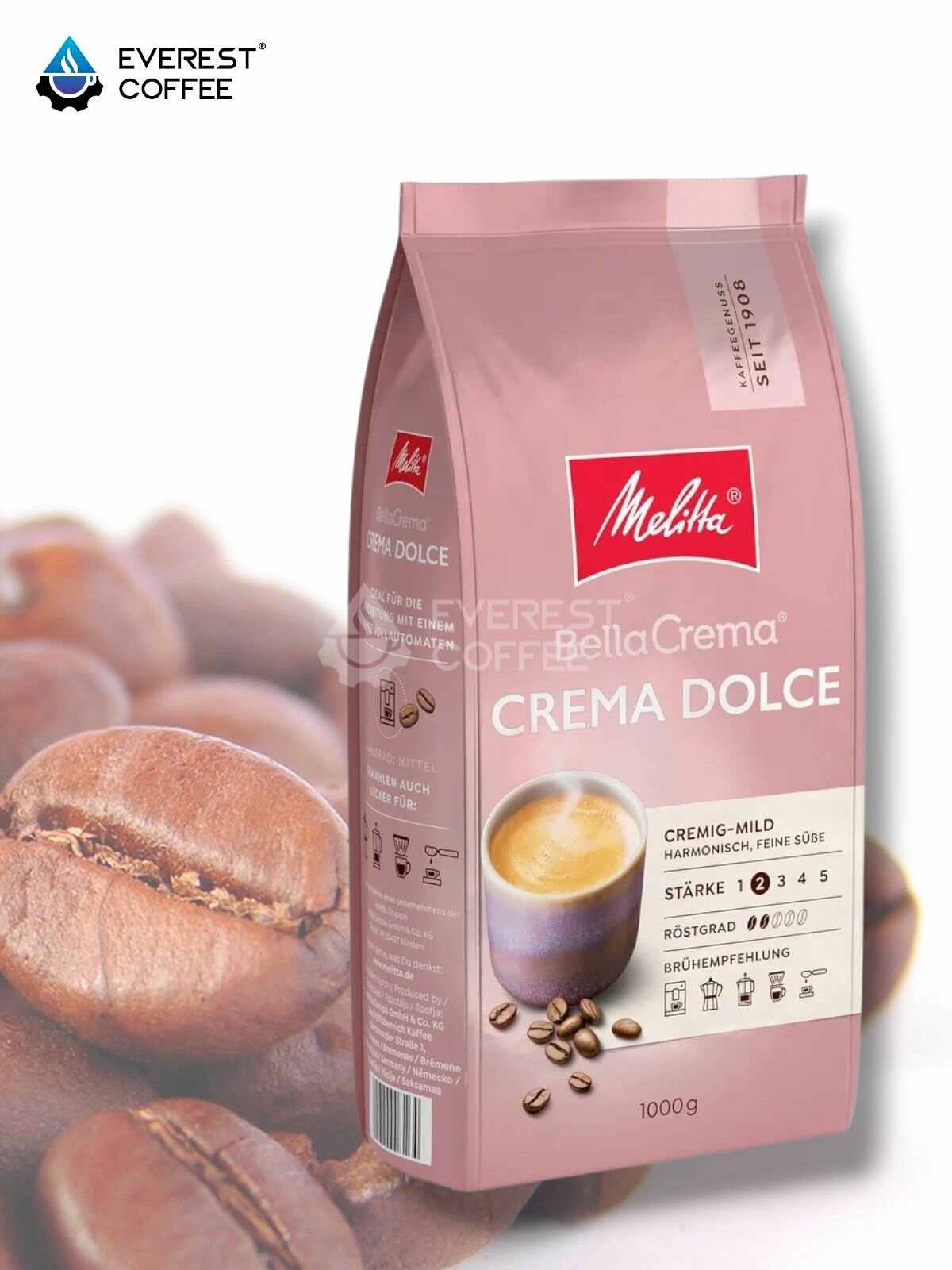 Кофе в зернах Melitta BellaCrema Crema Dolce 1кг